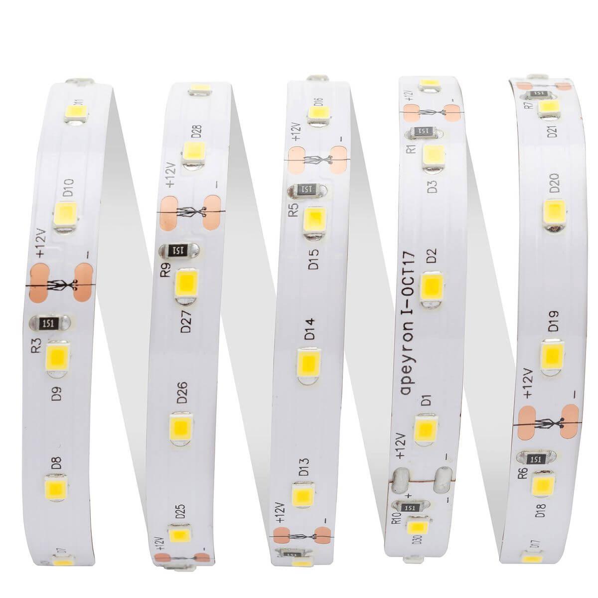 Влагозащищенная лента Apeyron 4 8w M 60led M 3528smd дневной белый 5m