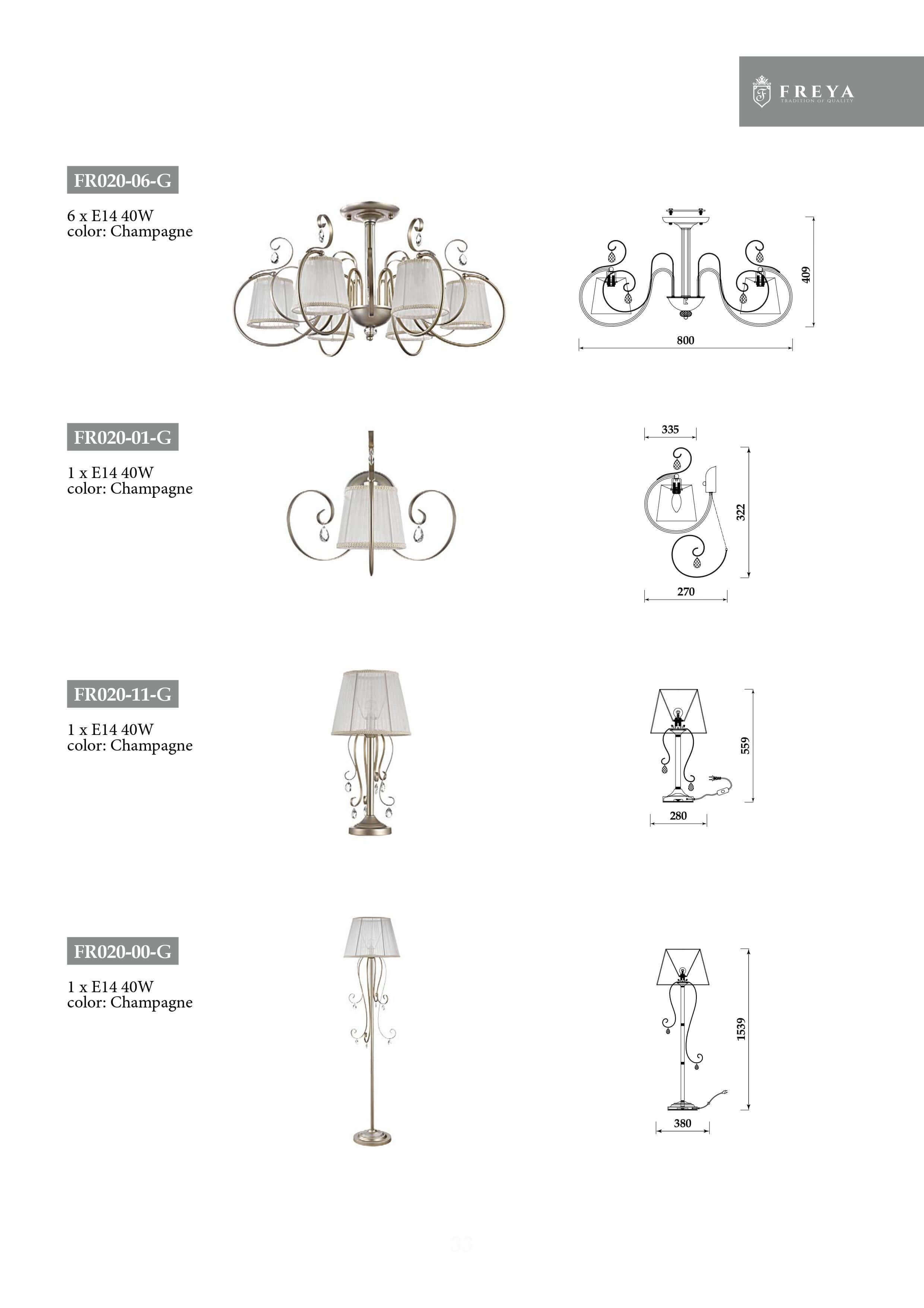 Потолочная люстра Freya Simone FR020-08-G, Германия, купить в Москве и ...